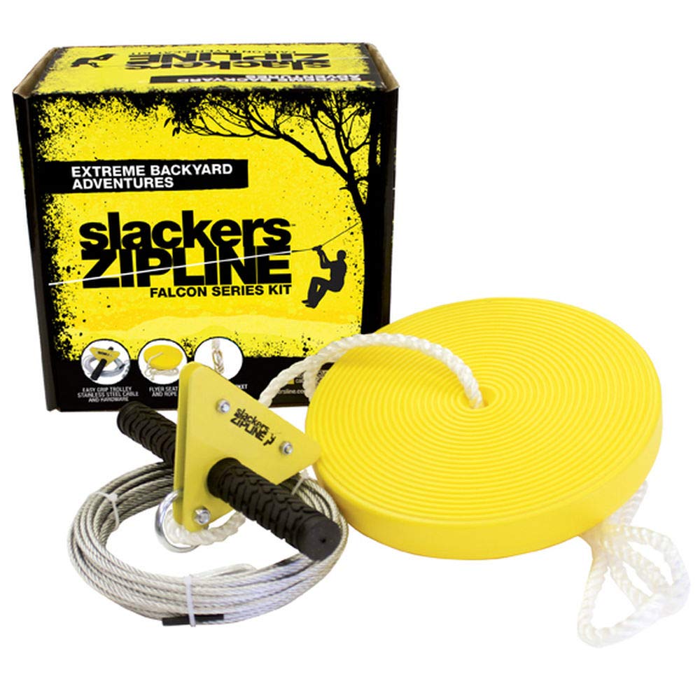 Amazon.com : Slackers 40’ Zipline Falcon Series Kit with Seat ...