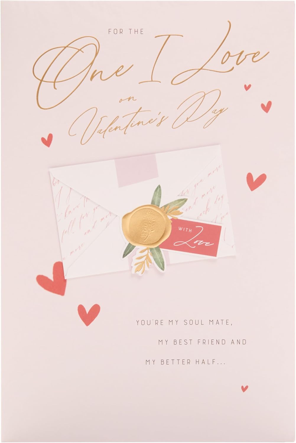 UK Greetings Valentine's Day Card For The One I Love - Envelope Design ...