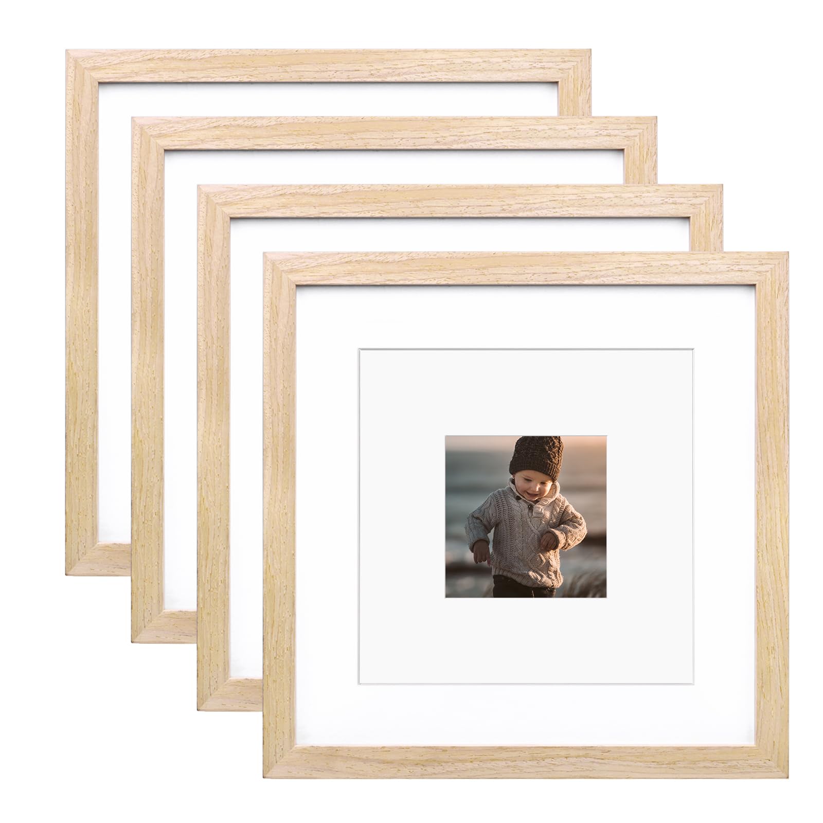 Amazon.com: KINLINK 11x11 Picture Frame, Natural Square Solid Wood ...