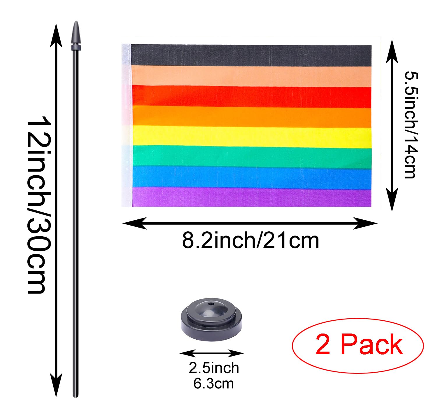 Snapklik.com : WXTWK 2 Pack Pride Rainbow Flag Philadelphia Deluxe Desk ...