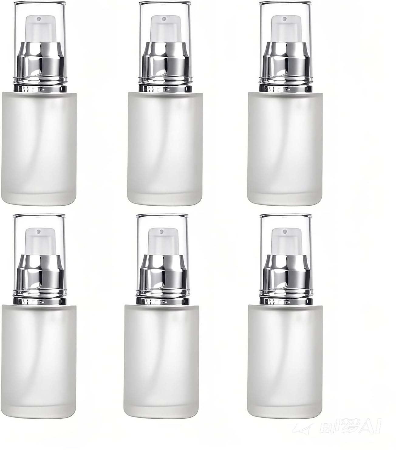 Amazon.com: Doromy 6Packs Refillable Frosted Glass Pump Bottles Empty ...