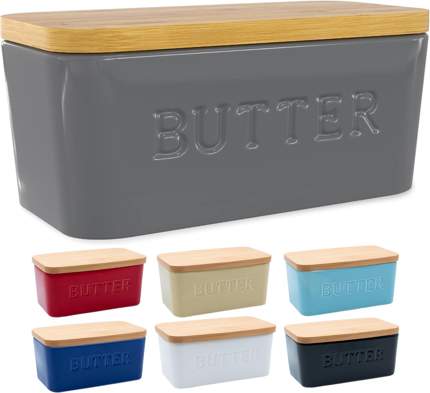 Amazon.com | PriorityChef Large Butter Dish with Lid for Countertop ...