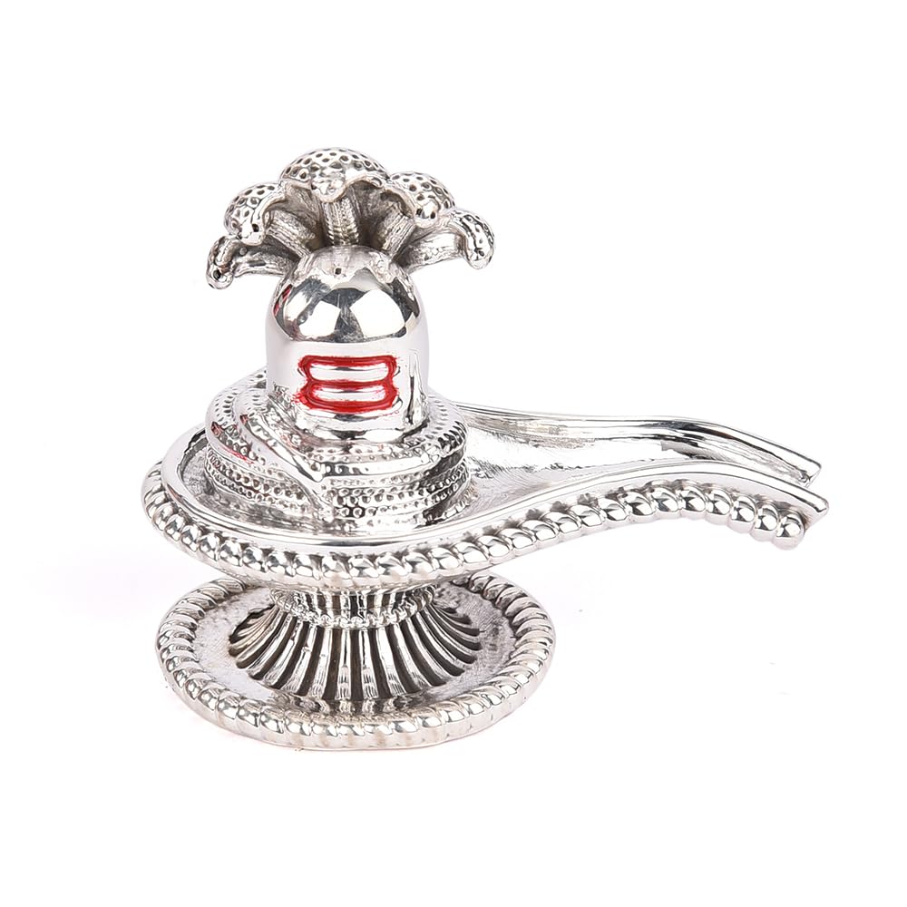 DHRUVS COLLECTION Combo of 999 Pure Silver Mahakal Shivling & Vasuki ...