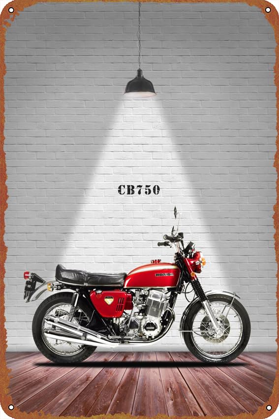 Amazon.com : CB750 Classic Motorcycle Professional Tin Poster- Ideal ...