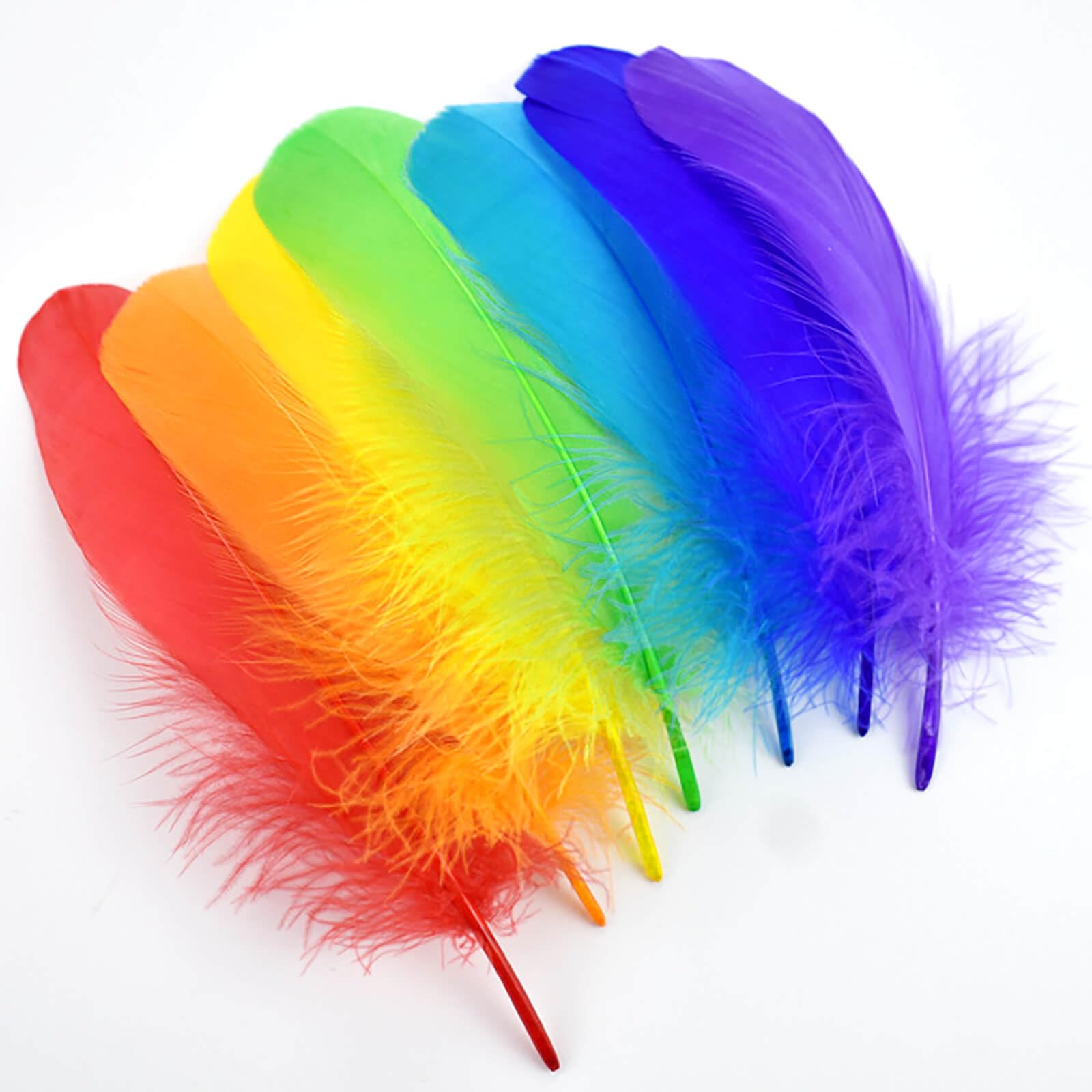 Amazon.com: Piokio Colorful Goose Feathers in Bulk 4-6 inch(10-15 cm ...