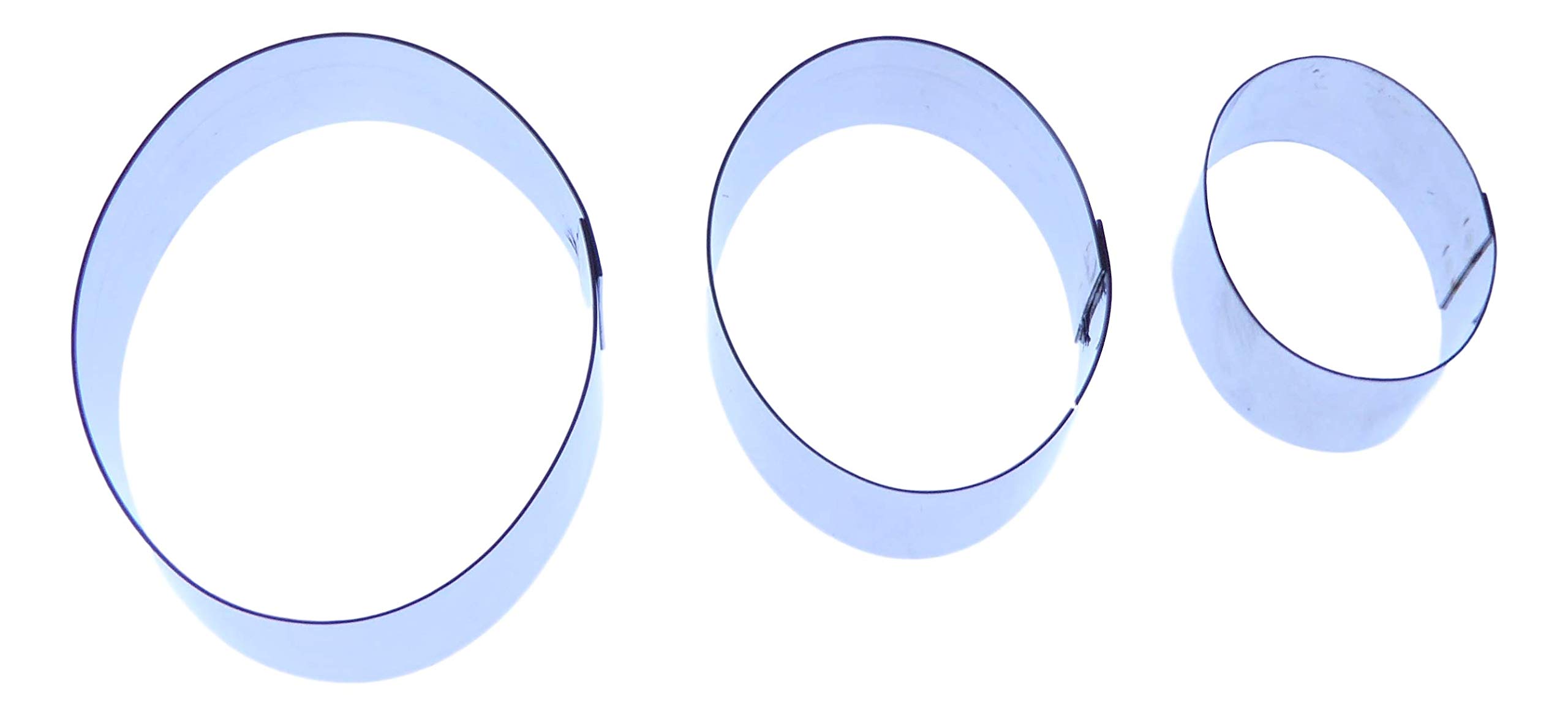 Oval Cutter Set (30/40/50mm) – Stainless Steel Sugarcraft Cutter ...