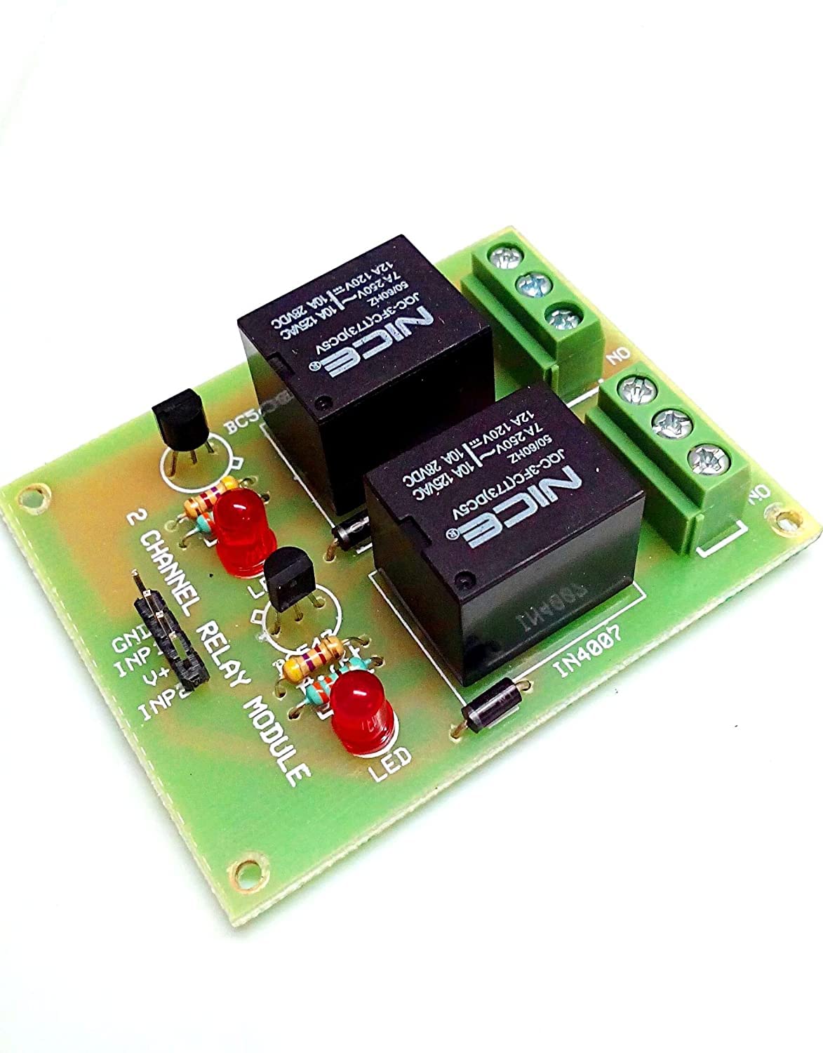 2 Channel DC 5V Relay Module, Two Channel 5v Relay Board, Expansion ...
