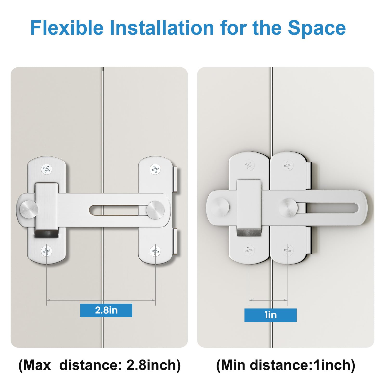 Snapklik.com : SMARTSTANDARD Barn Door Lock, 180 Degree Barn Door Latch ...