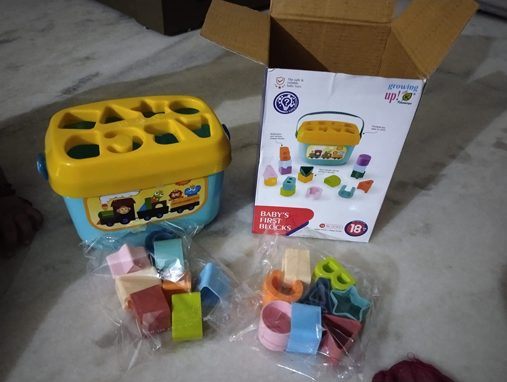 Buy MRUD Baby Plastic First's Block Shapes&Sorter,16 Blocks,ABCD Blocks ...