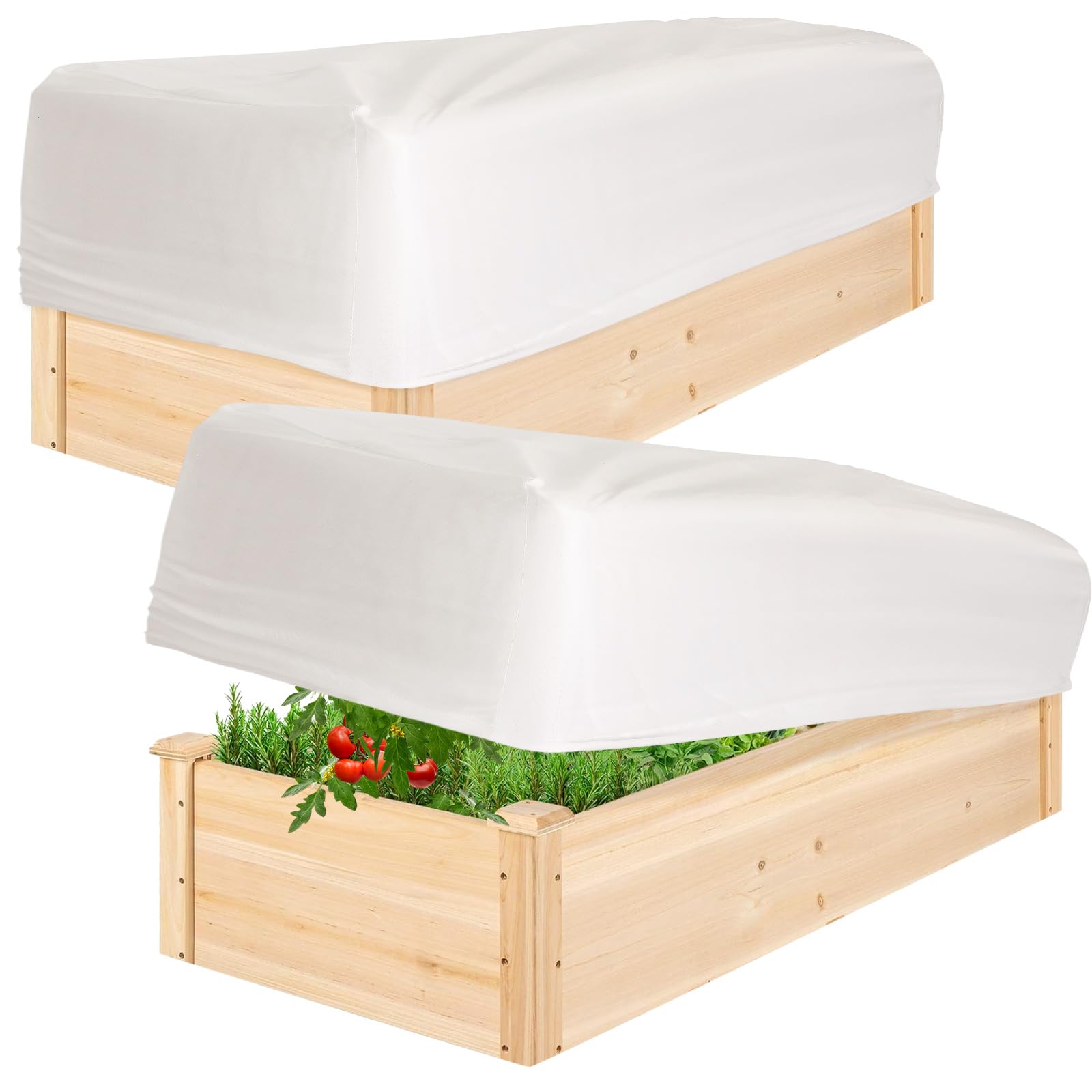 Amazon.com : warmfarm Rectangular Planter Box Frost Protection Cover ...