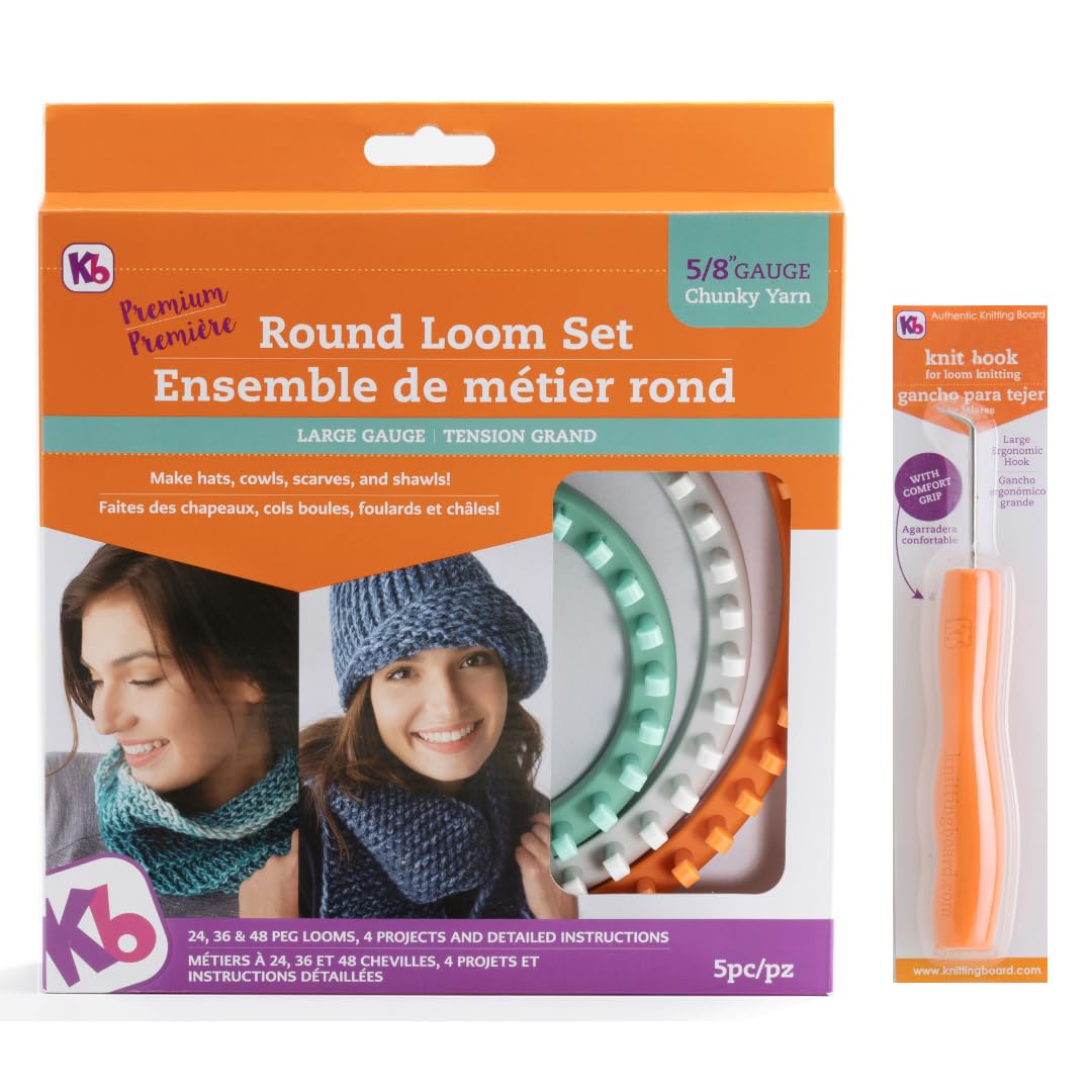 Amazon.com: Authentic Knitting Board 'Premium' Chunky Round Looms (3 ...