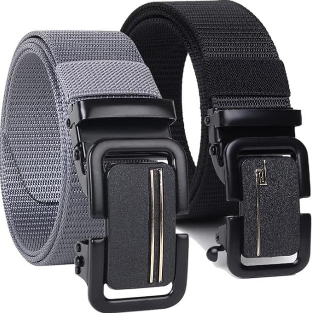 Buy AXXTITUDE Men’s Formal/Causal Automatic Push Lock Nylon Men Belt ...