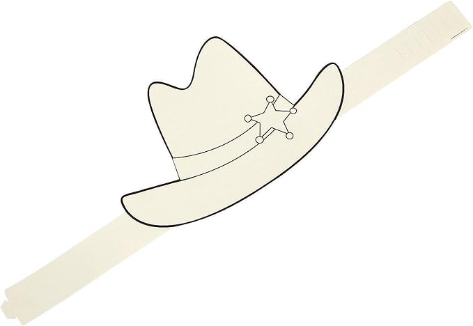 Amazon.com: Fun Express Color Your Own Western Hat Crowns - VBS ...