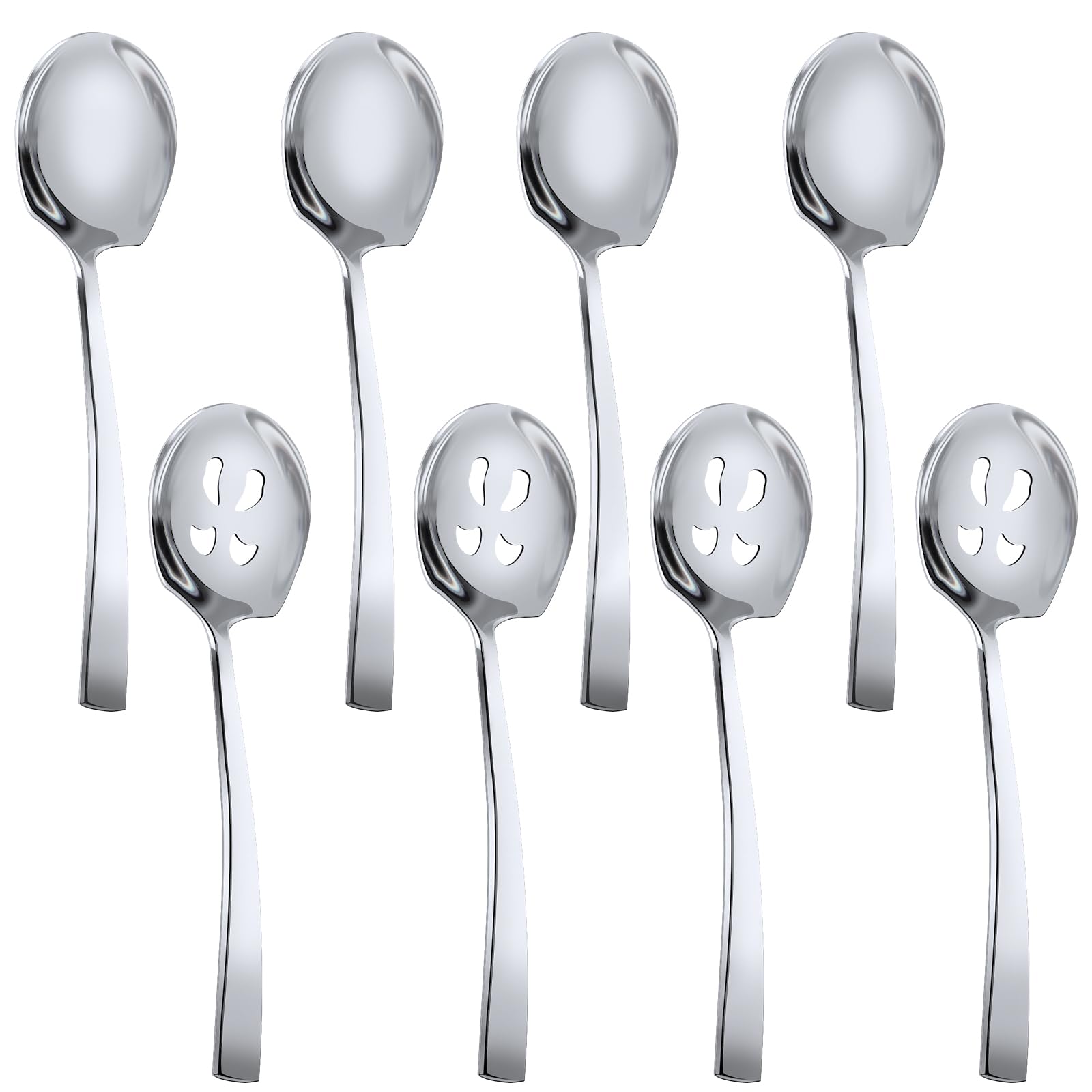 Amazon.com | HANSGO Serving Spoons Set, 4 Serving Spoons and 4 Slotted ...