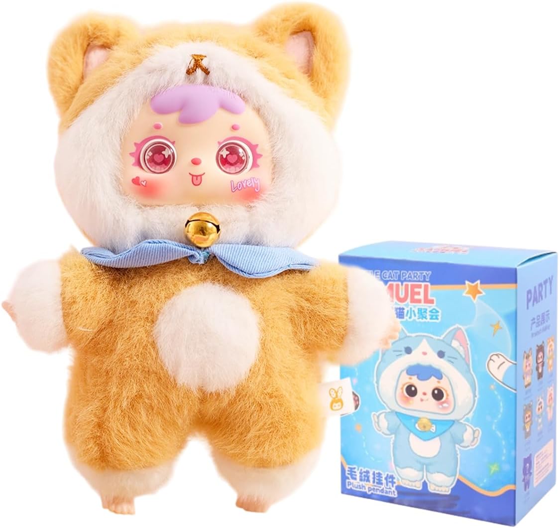 Amazon.com: CALEMBOU Plush Blind Box, Cute Cat Gathering Series Soft ...