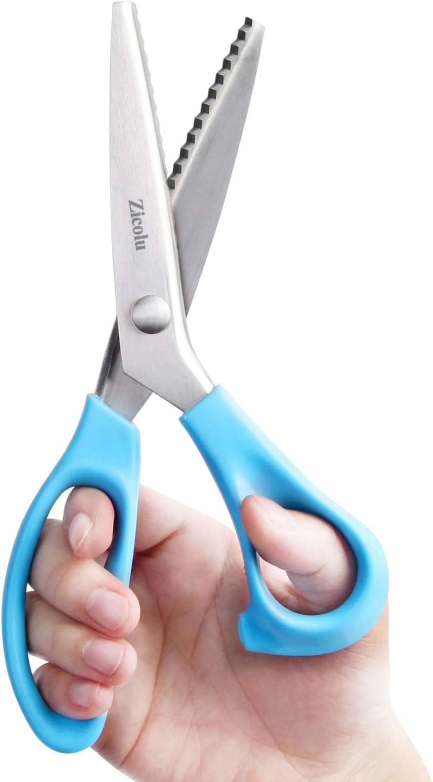 Amazon.com: NEJLSD Pinking Shears for Fabric Scalloped 5mm, Stainless ...