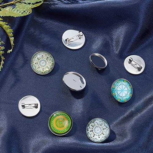 UNICRAFTALE 36pcs 16/18/20mm Flat Round Brooch Pin Stainless Steel ...