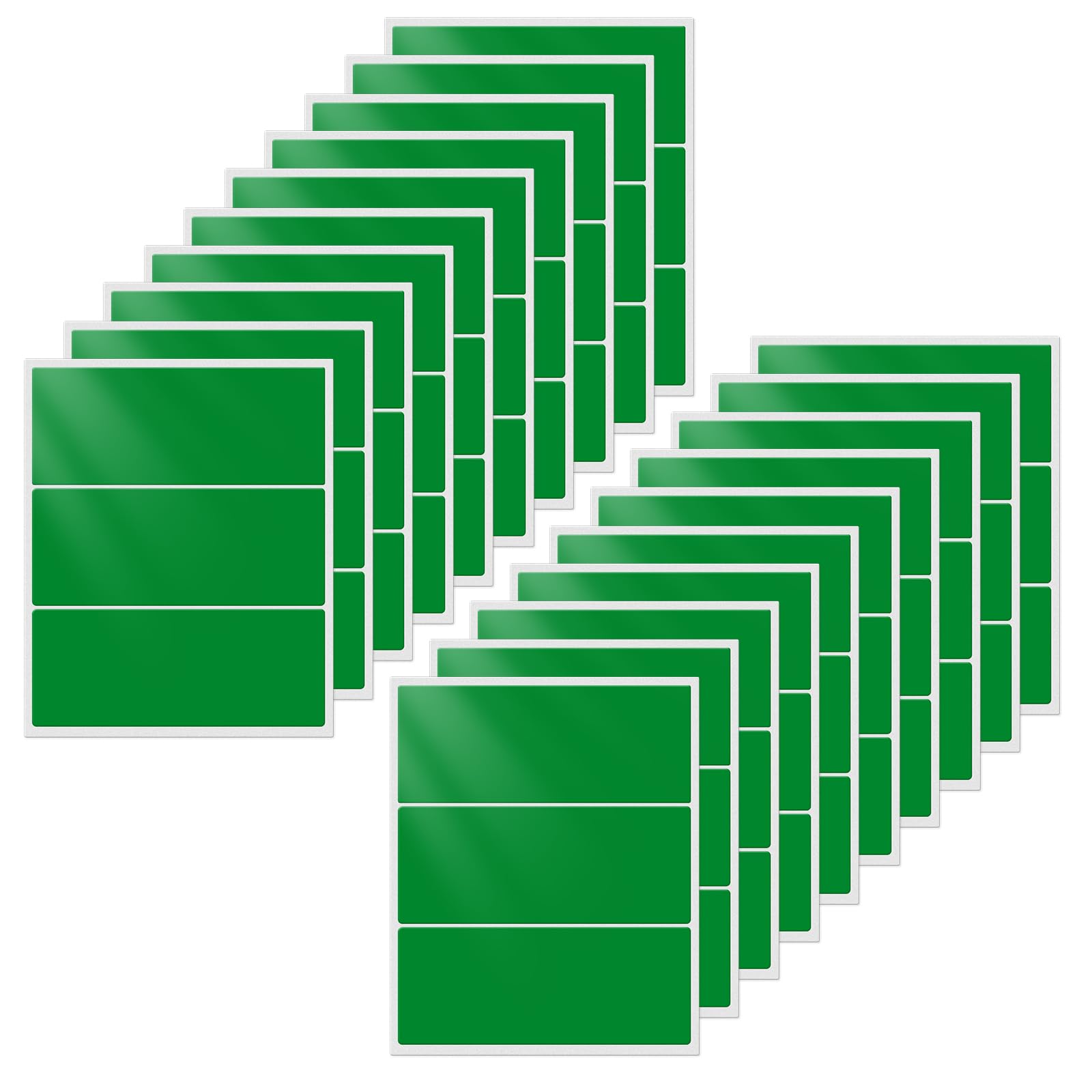 YIKIADA Green Rectangular Sticky Sticker 4 x 2 Inch Colour Coded Write ...