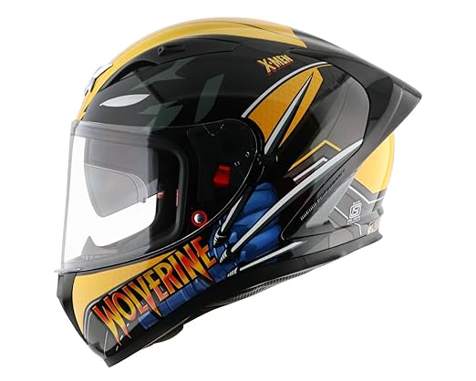 Axor Street Wolverine Marvel ISI ECE and DOT Cerified Full Face Helmet ...
