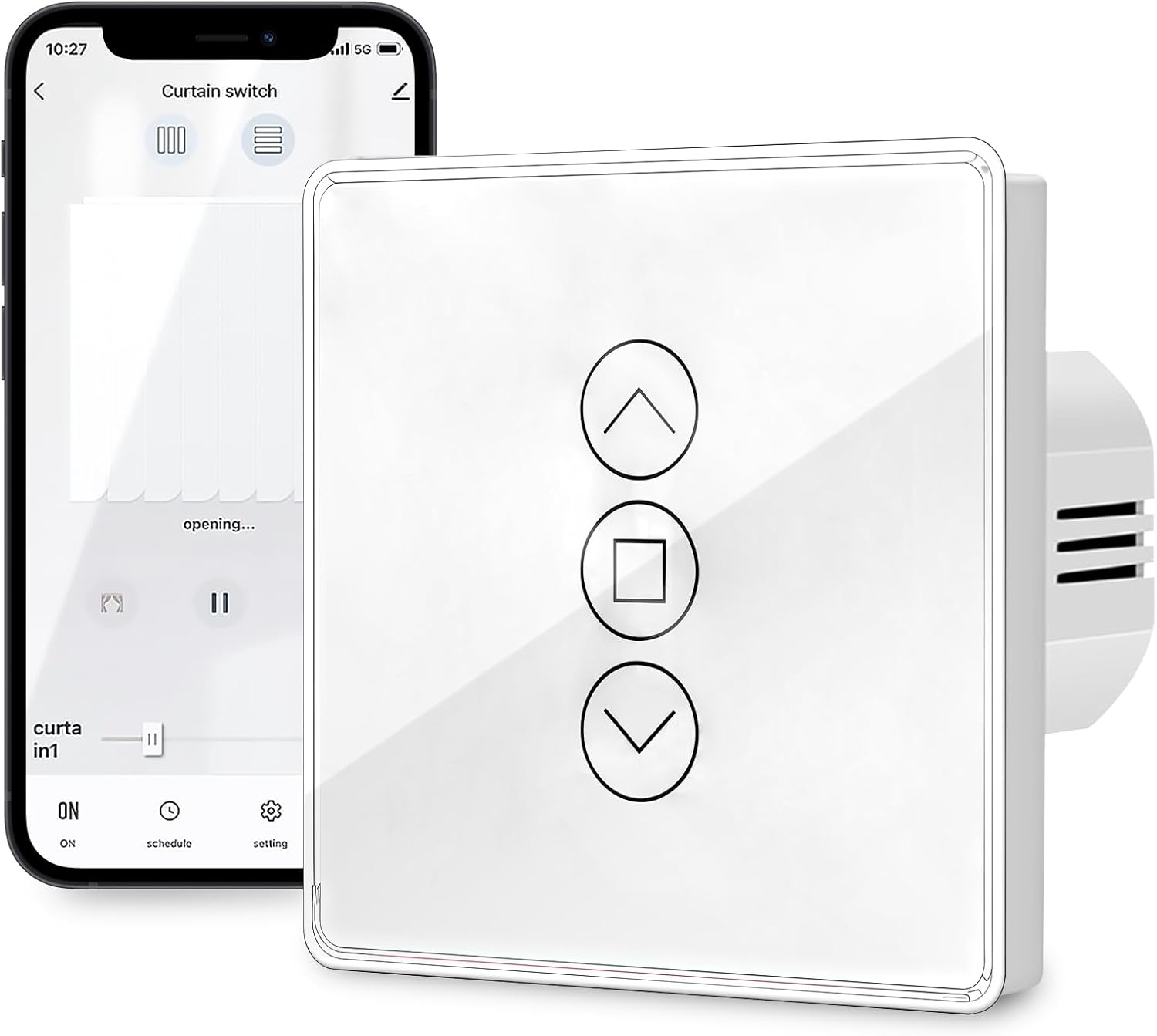 Smart Roller Shutter Switch, WiFi Roller Shutter Switch, Flush-Mounted ...