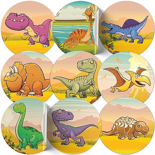 1000pcs Dinosaur Stickers for Children Kids Reward Stickers 12 Designs ...