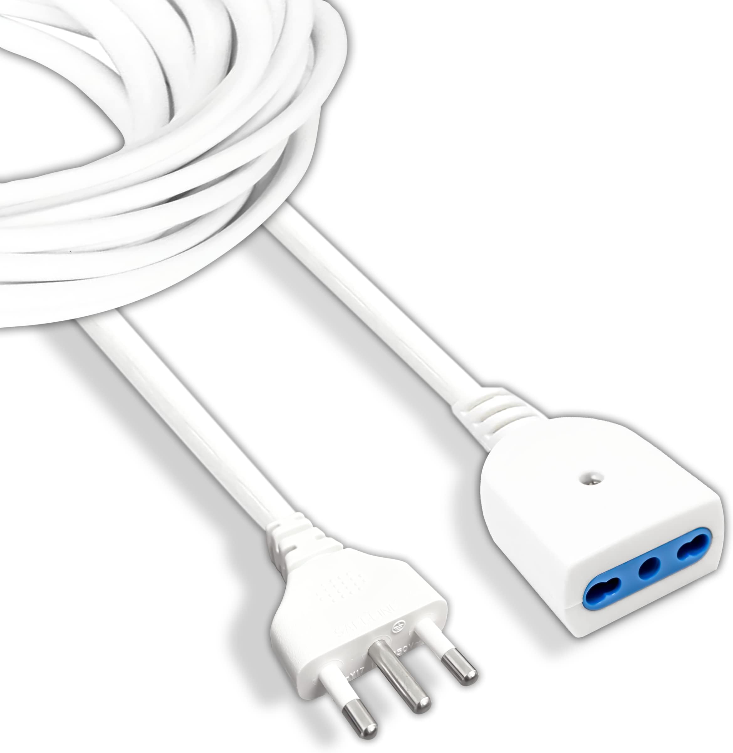 V-TAC Prolunga Elettrica da 5 METRI con Presa 10/16A Bipasso - Prolunga ...