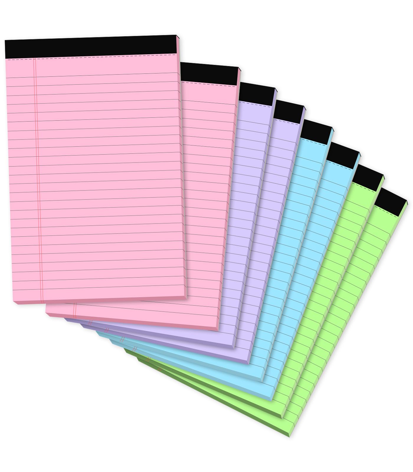Amazon.com : Note Pads 5x8, Narrow Ruled Legal Pad, Multicolor Small ...