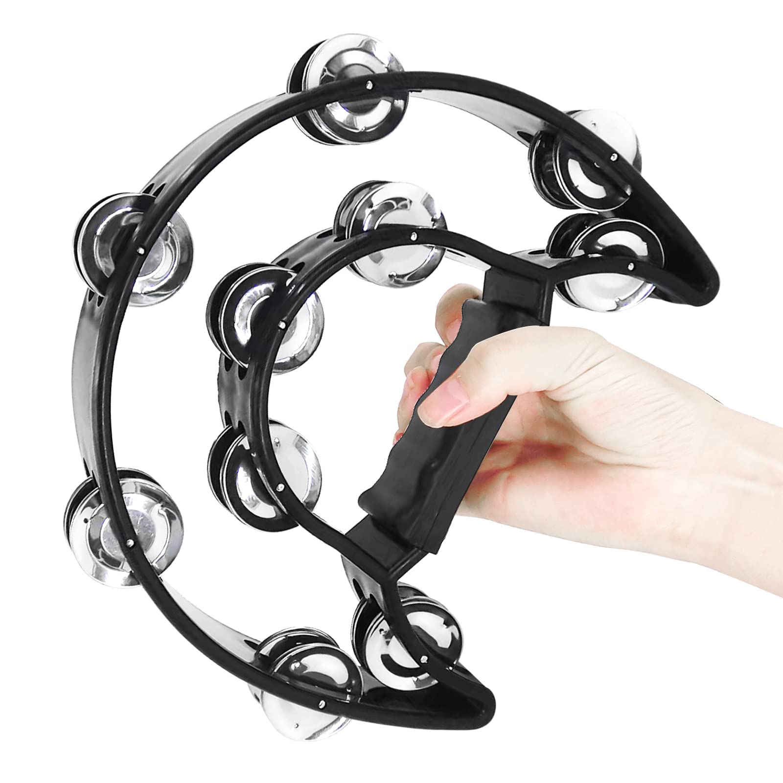 Snapklik.com : Soulmate Tambourine Metal Jingles Hand Held Percussion ...