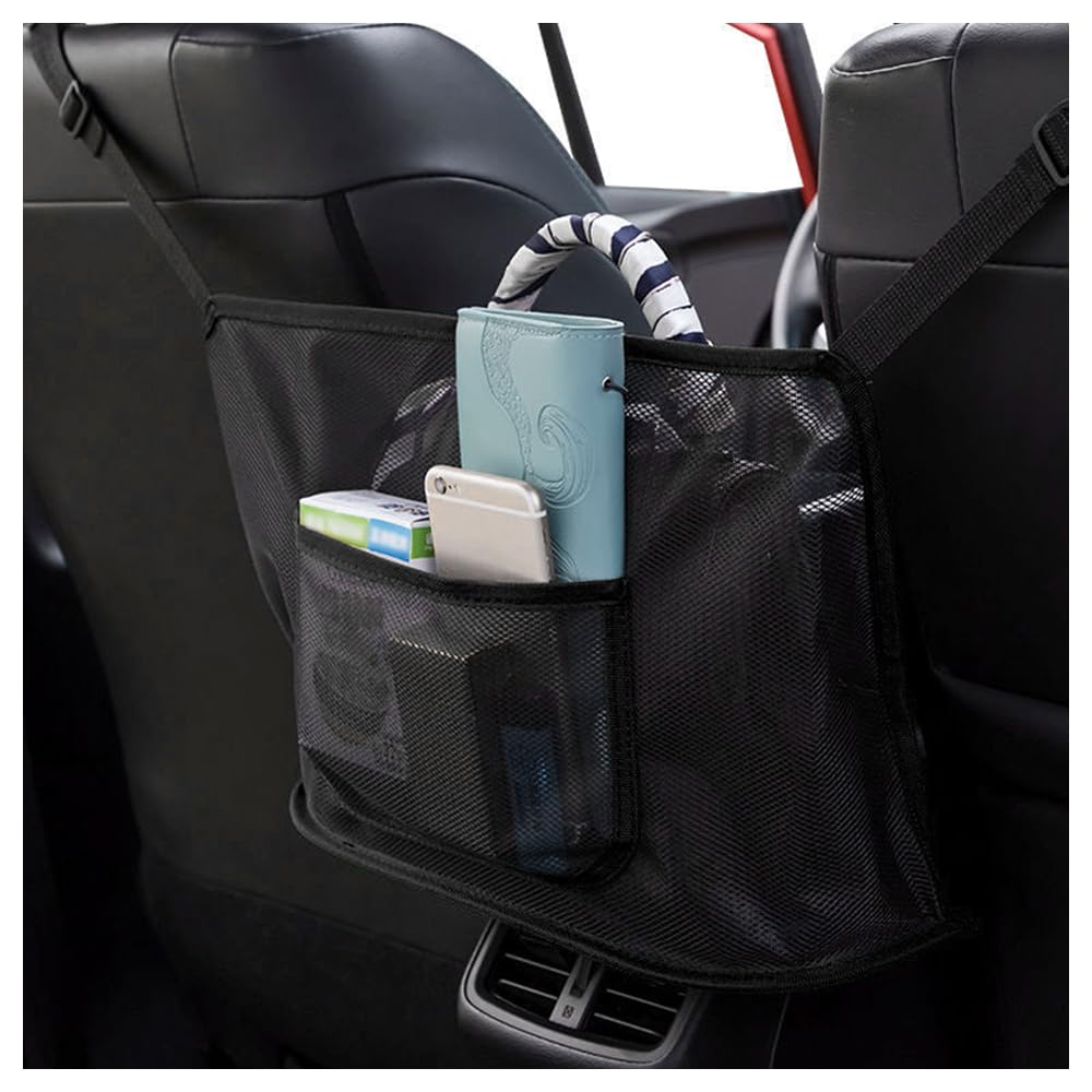 Amazon.com: Car Net Pocket Handbag Holder,Large Capacity Car Purse ...