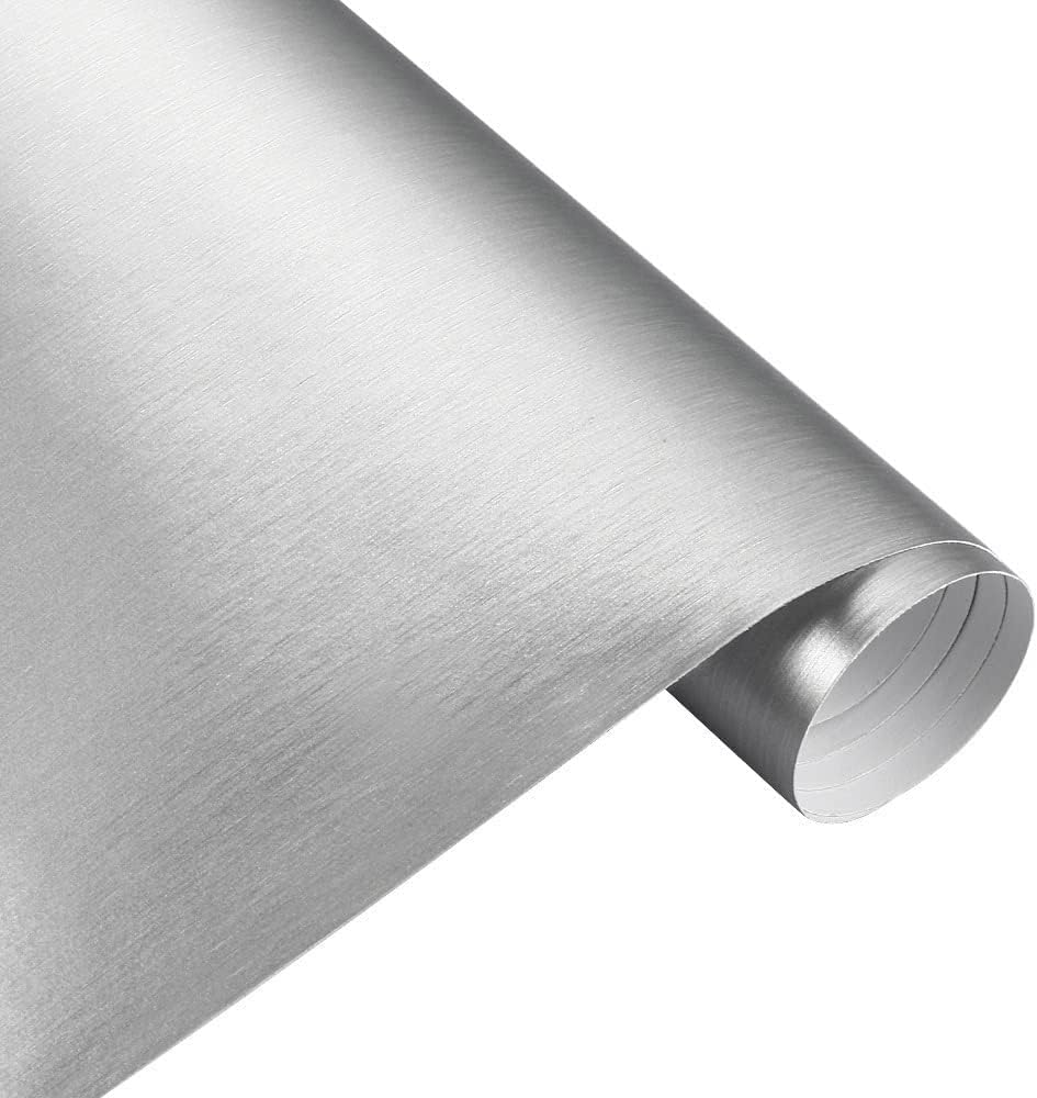 SUNBIRD Brushed Stainless Steel Metallic Vinyl Wrap Film Matte Chrome ...