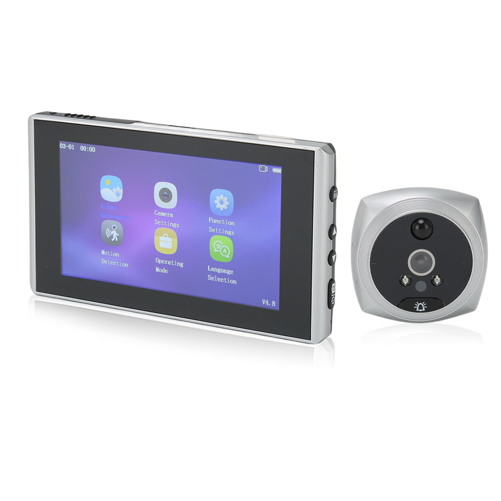 Amazon.com: 4.5in Smart Digital Door Viewer, Door Peephole Viewer 160 ...