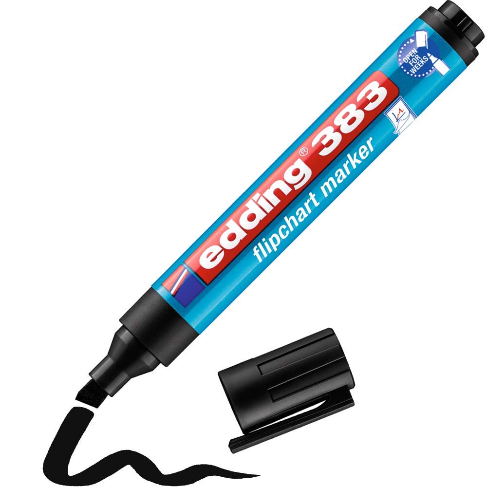 edding 383 flipchart marker - black - 1 pen - chisel nib 1-5 mm ...