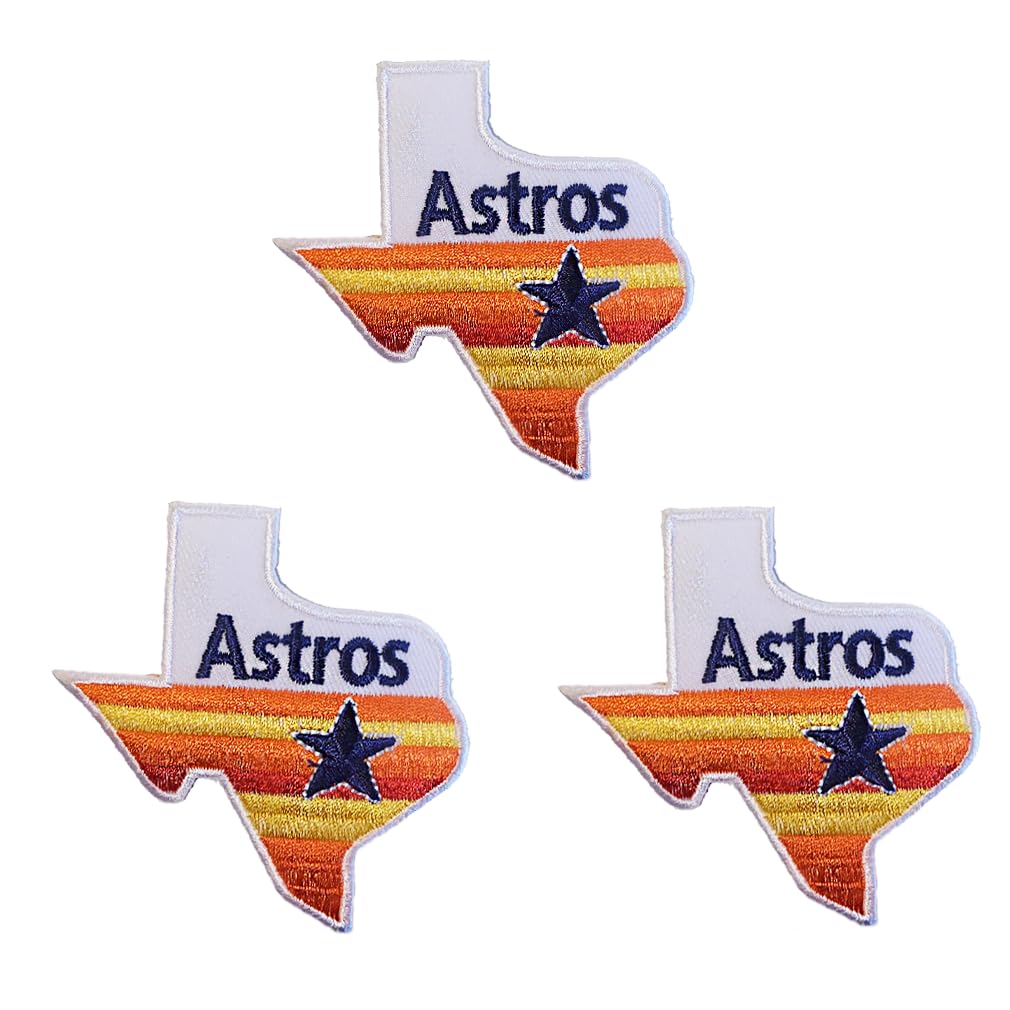 Amazon.com: 3 Pcs Astros Embroidery Patch Rugby Team Iron-on Sew On ...