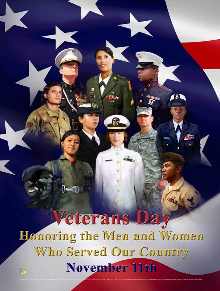 Amazon.com: Diversitystore.com Veterans Day Poster (VET5) Honoring the ...