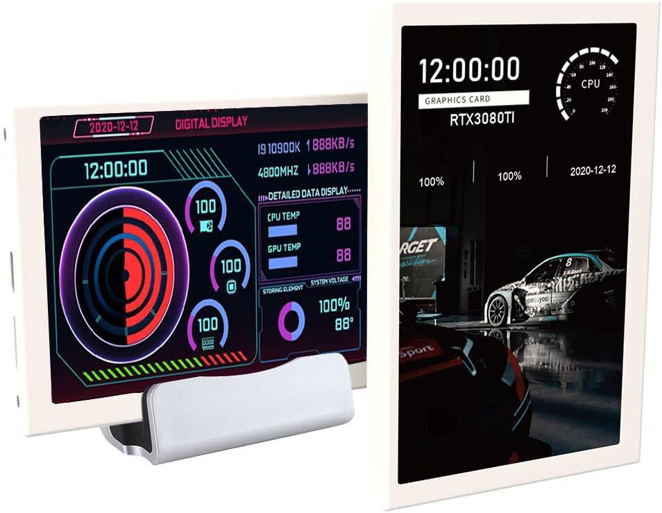 Amazon.com: MAYS 5 inch IPS Screen Mini Dynamic PC Temperature Monitor ...