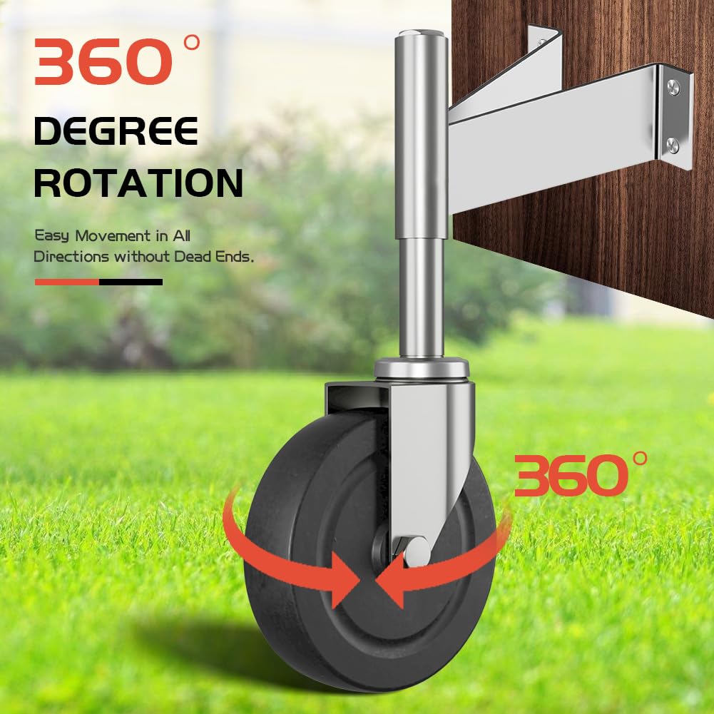 Snapklik.com : Uscaster Gate Wheel Gate Caster For Wooden Gate 360 ...