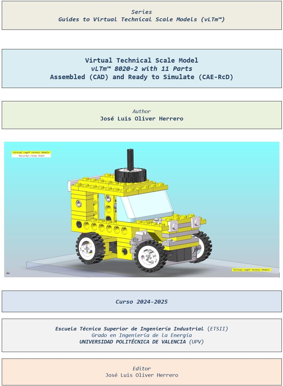 Virtual Technical Scale Model vLTm™ 8020-2 with 11 Parts. Assembled ...