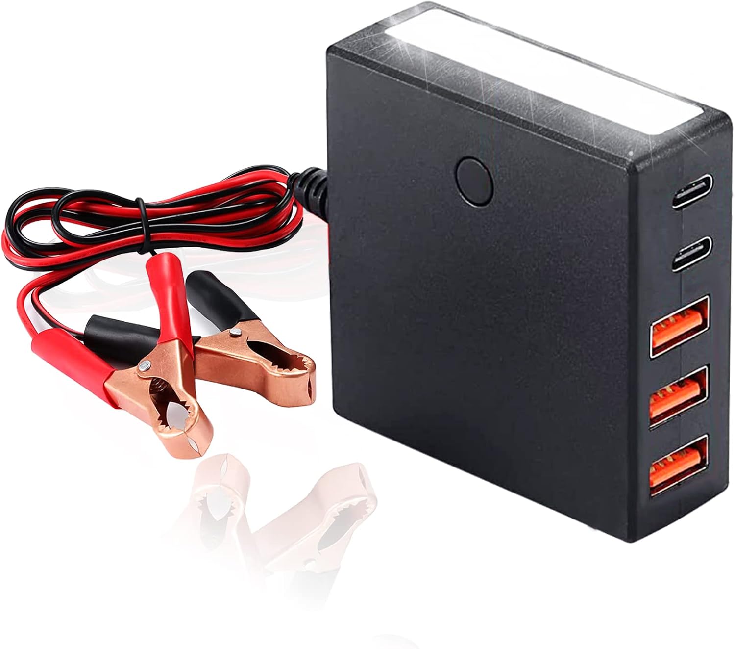 Amazon.com: DC Converter with Battery Clip 12V 24V to 12A, Multi-Ports ...