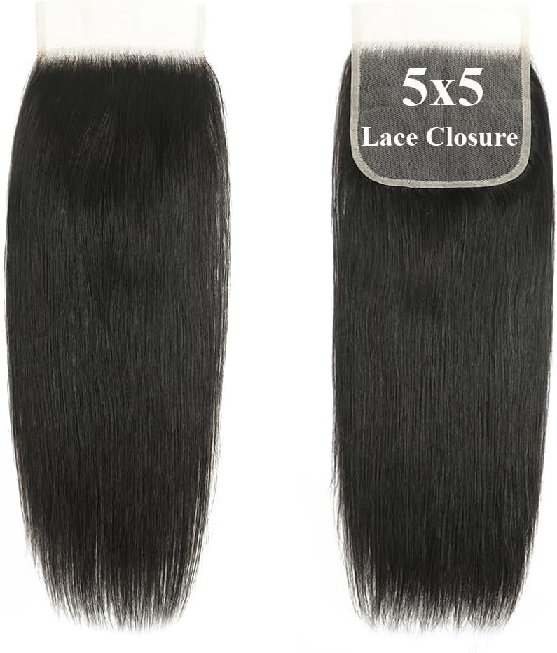 Amazon.com : 5x5 HD Lace Closure Straight Transparent HD Lace Closure ...