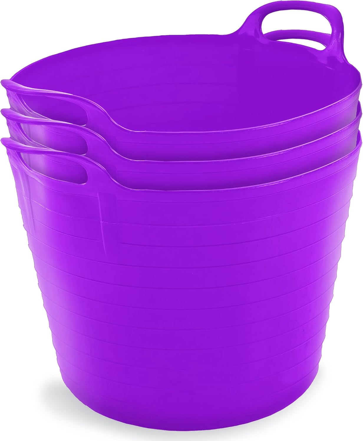 Neat Plastics 42L Flexi Tubs 3 Packs - Versatile Large Garden Tubs with ...