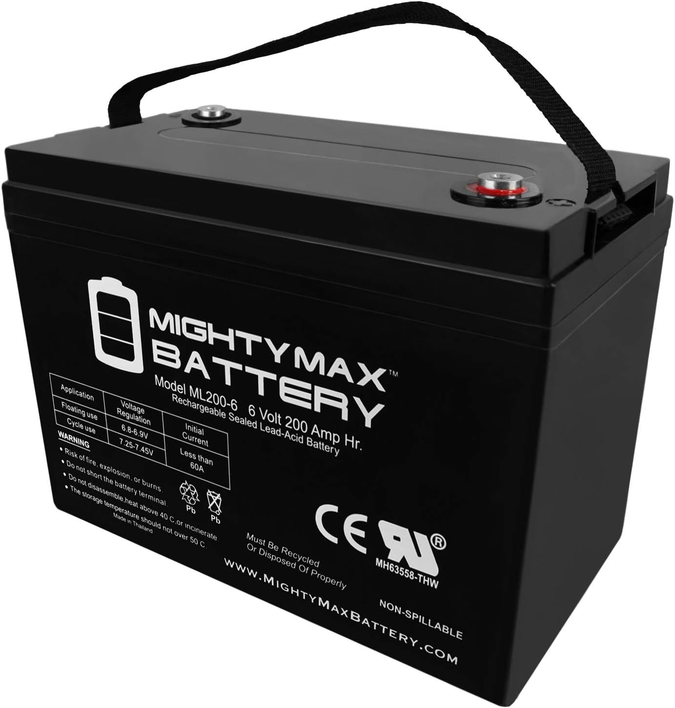 Amazon.com: Crown CR-220 Group GC2 6V 220 AH Battery X4 : Health ...