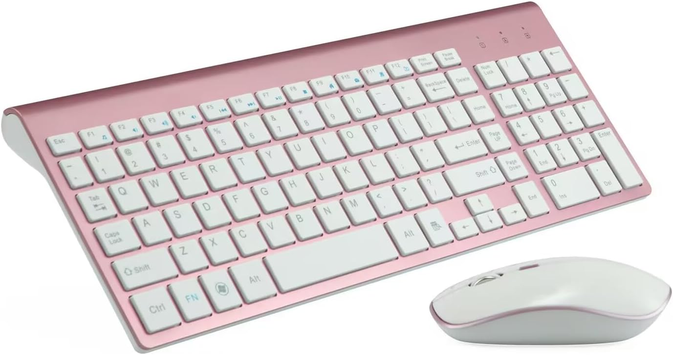 Amazon.com: Wireless Keyboard and Mouse Combo, Compact Quiet Wireless ...