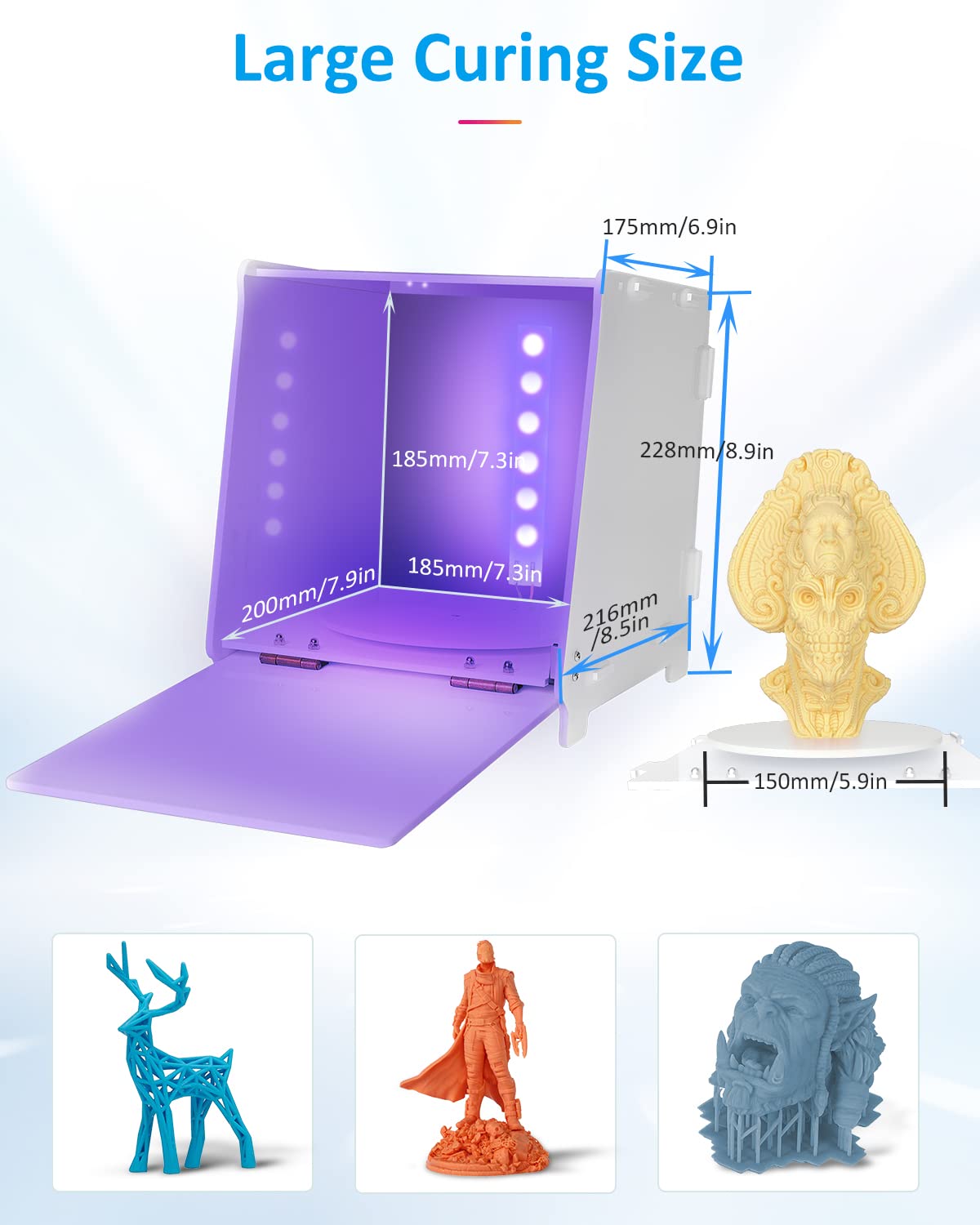 Geeetech UV Curing Light Box for LCD/DLP/SLA 3D Resin Printer Model ...