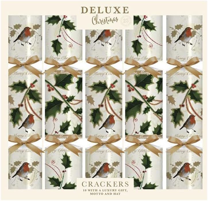 Robin Reed 6 x 12 inch (30cm) Handmade Christmas Cracker Festive ...