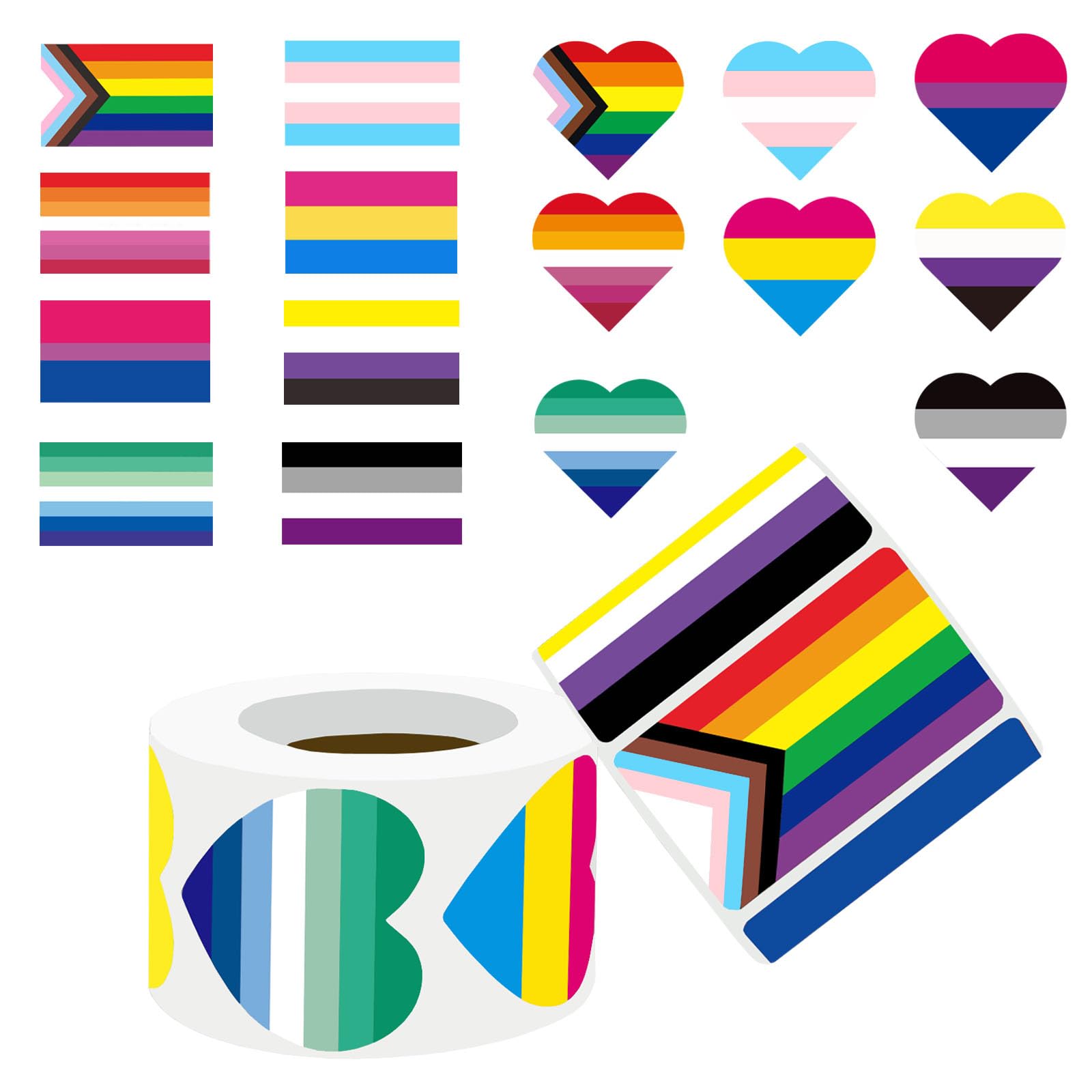 Amazon.com: MEPLUM Pride Stickers 1000 PCS, LGBTQ+ Pride Flag Stickers ...