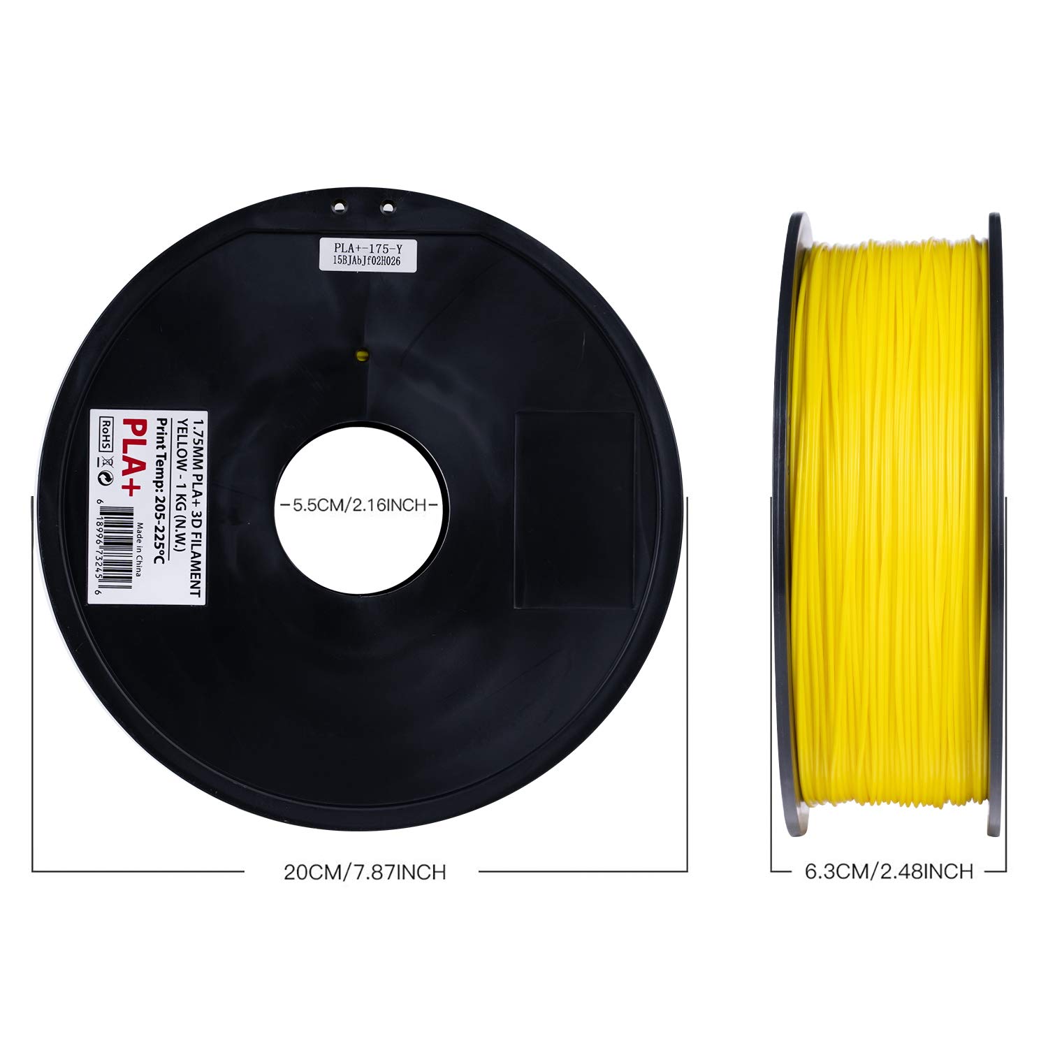 Snapklik.com : Micro Center Inland PLA+ Filament 1.75mm - Yellow 3D ...