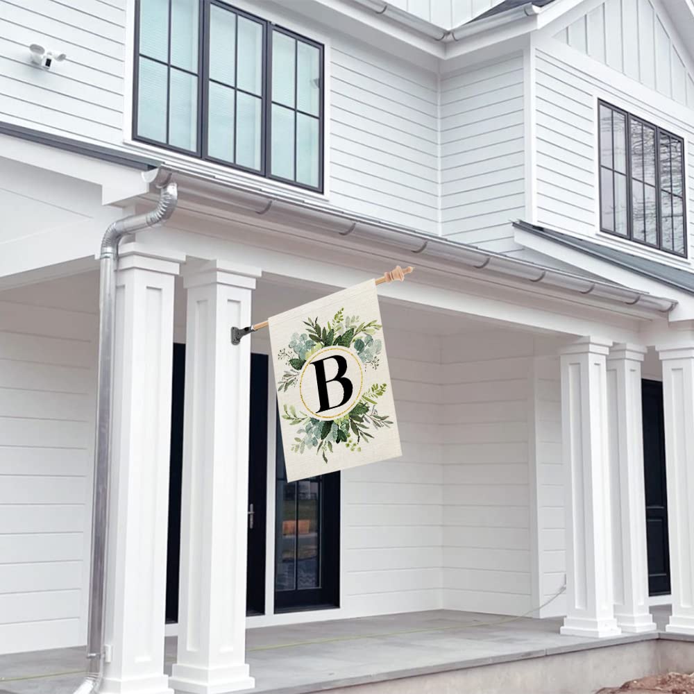 Snapklik.com : Monogram Initial Letter B House Flag Floral 28x40 Inch ...