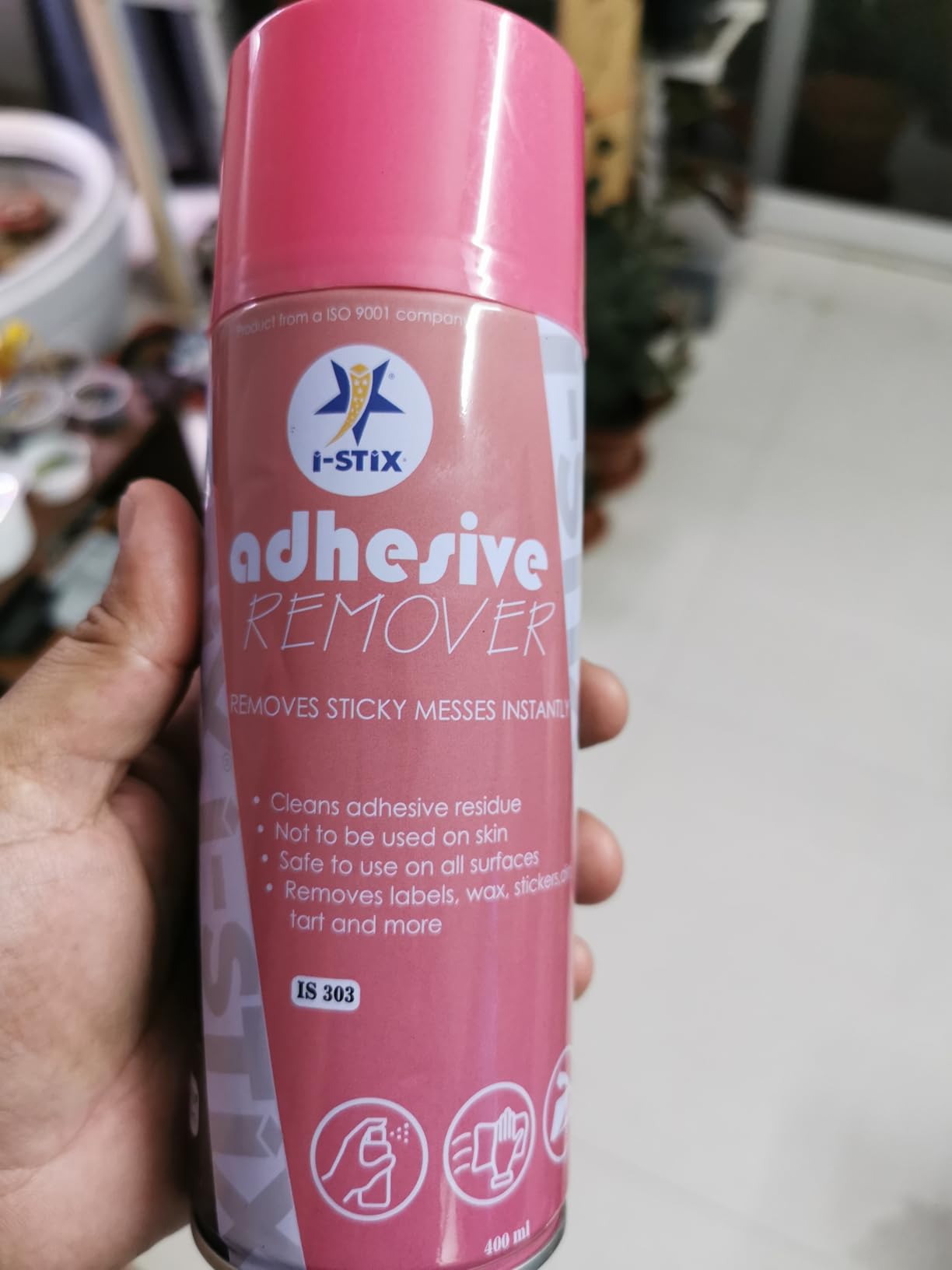 i-STIX Adhesive Remover Spray For Stickers Labels Tape Residue and ...