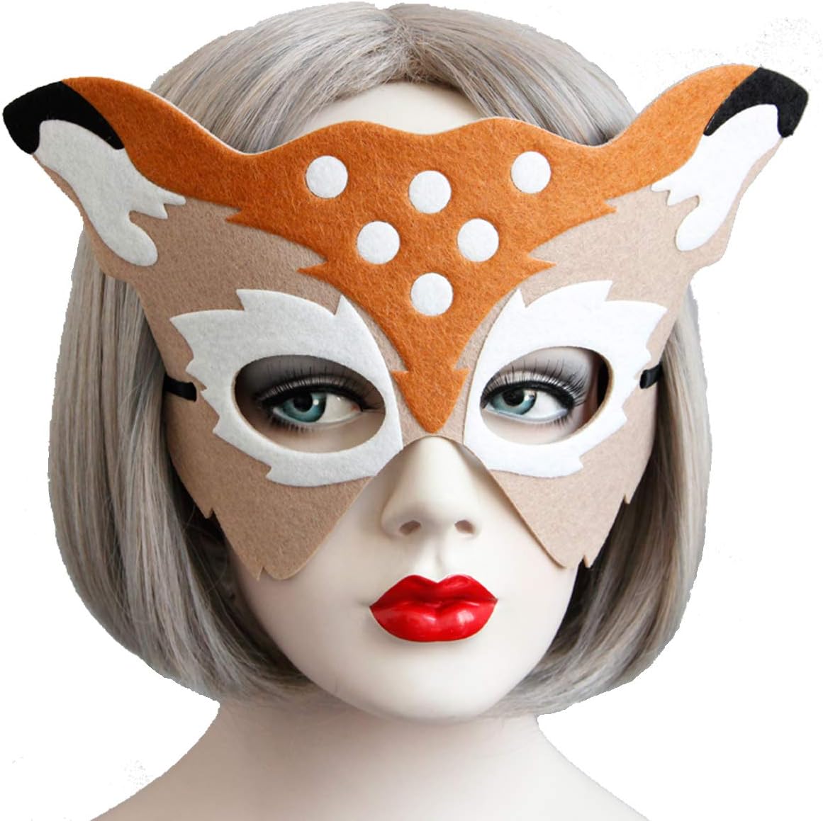 Amazon.com: HERRA Masquerade Mask for Men Women, Half-face Deer Masks ...