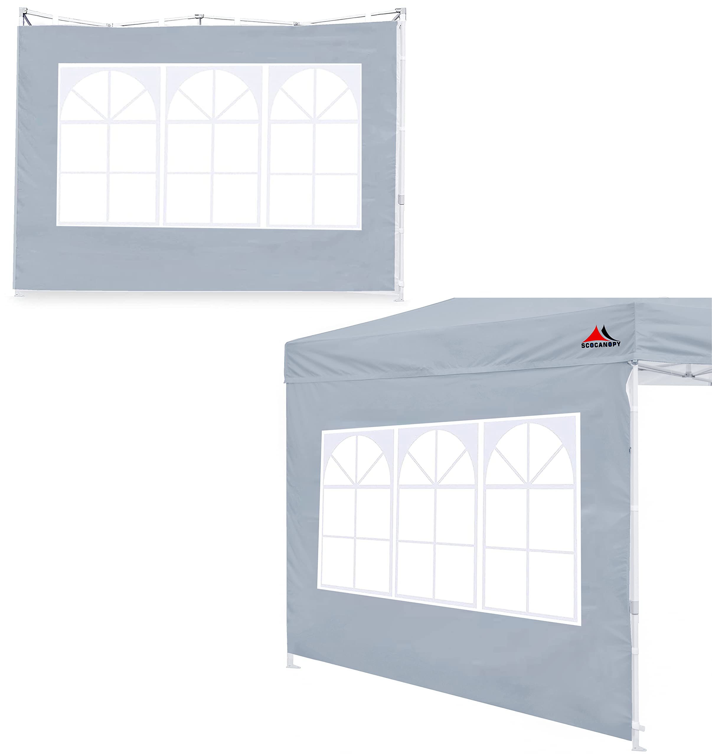 Amazon.com : SCOCANOPY 2PCS SideWall with Window for 8x8 Canopy Frame ...